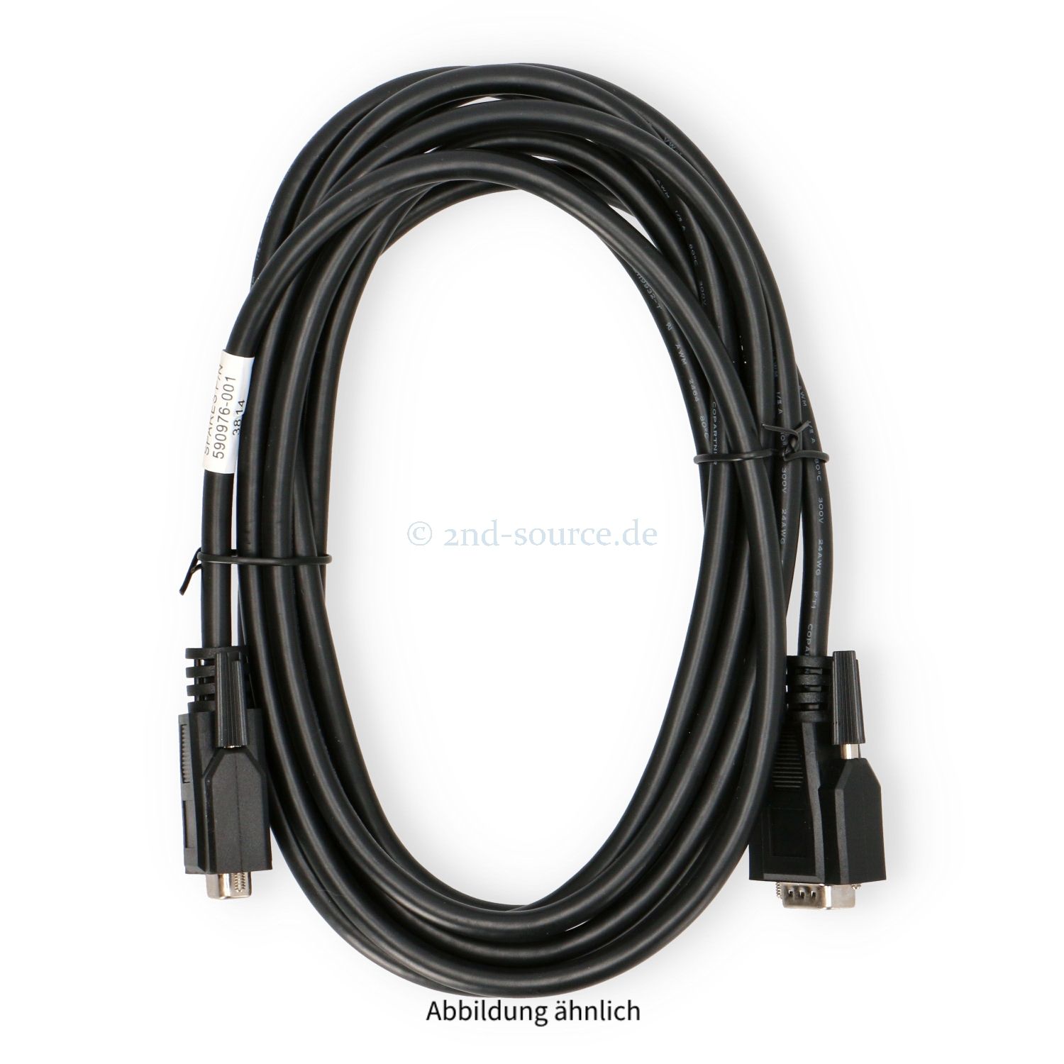 HPE 3.65m DB-9 Male to DB-9 Female Shielded Serial Cable 590976-001 ...