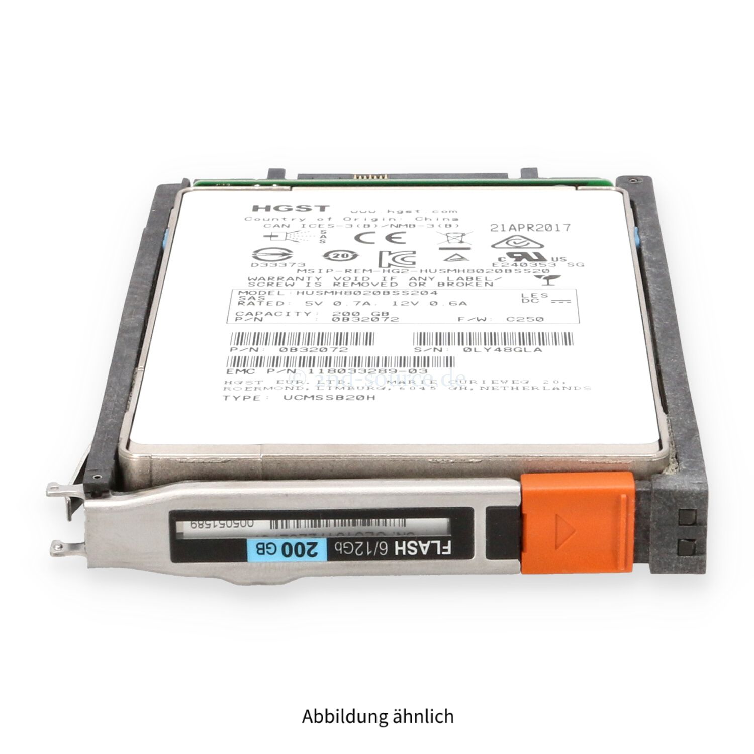 EMC 200GB SAS 12G SFF HotPlug SDD 005051589 118033289-03 0B32072 ...